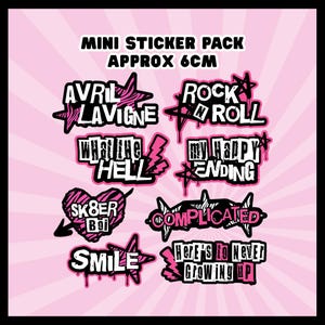 AVRIL LAVIGNE Inspired Vinyl Cut Glossy MINI Sticker Pack - Etsy