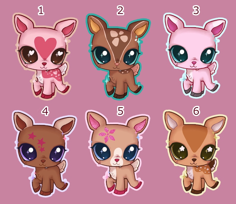 LPS Littlest Pet Shop Deer Sparkle Holographic Vinyl Stickers - Etsy