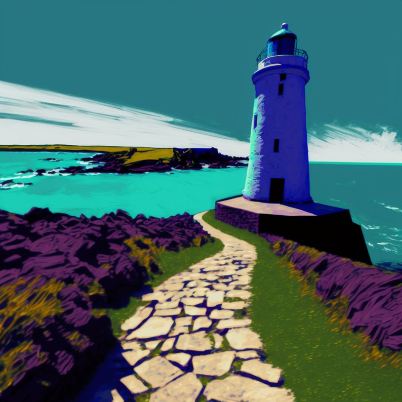 Digital Download Lighthouse Cover Lighthouse Charm AI Art for - Etsy