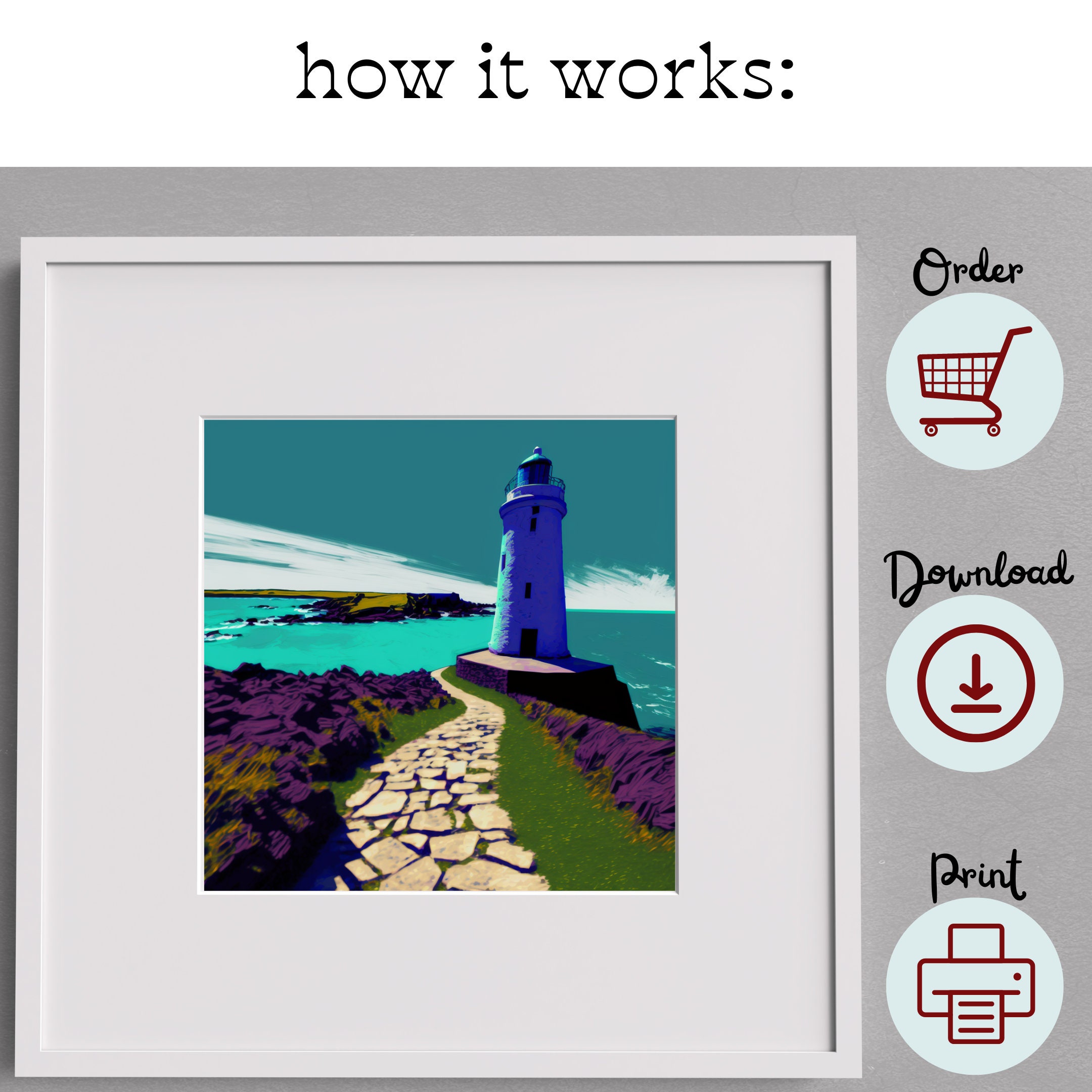 Digital Download Lighthouse Cover Lighthouse Charm AI Art for - Etsy