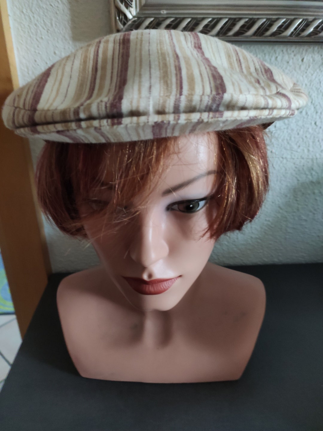 VINTAGE Peaked Cap Sports Cap Flatcap Gr. 56 Flat Cap Cap 90s Rare Rare ...
