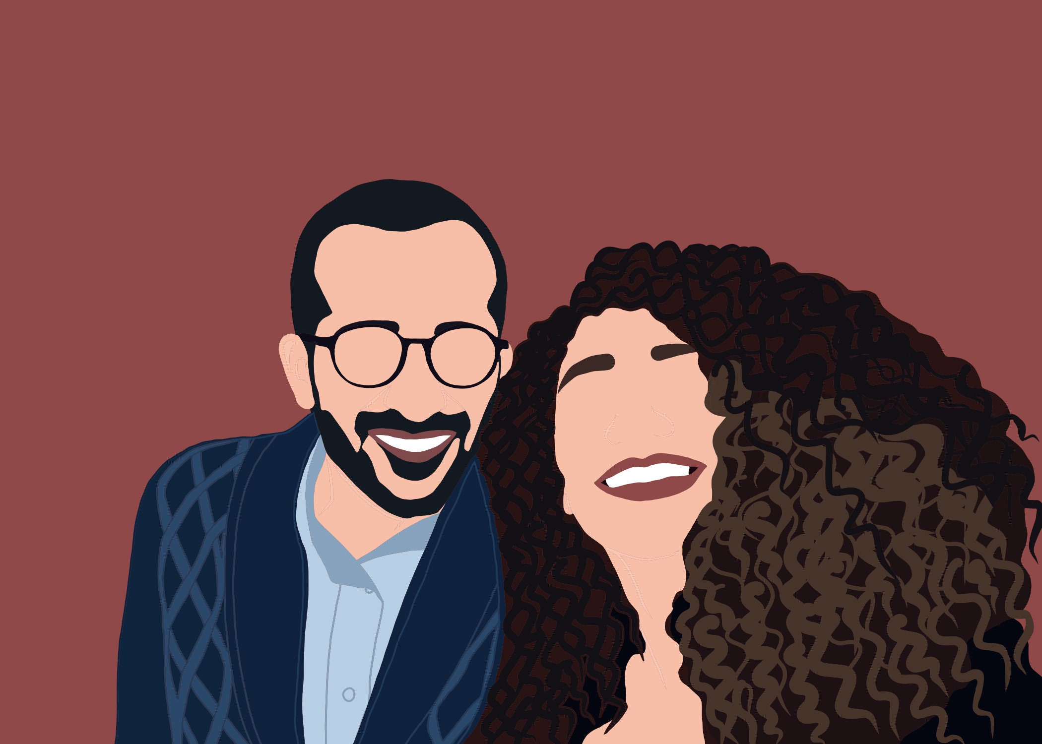 Faceless Portrait, Custom Illustration, Personalised Photo, Photo ...