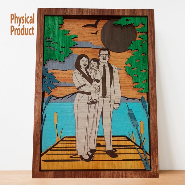Family Portrait Laser Cut - Etsy