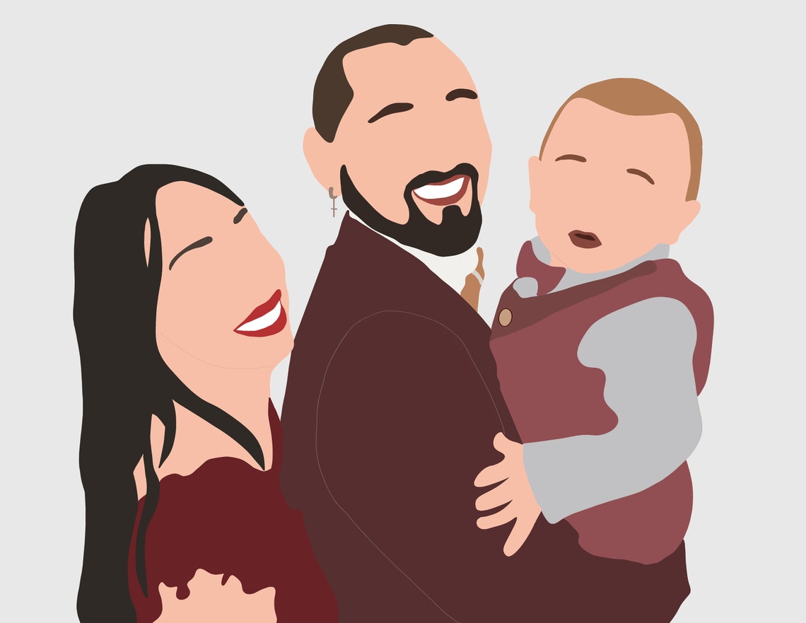 Faceless Family Painting Personalized Best Friends Portrait - Etsy