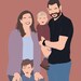 Faceless Family Painting Personalized Best Friends Portrait - Etsy