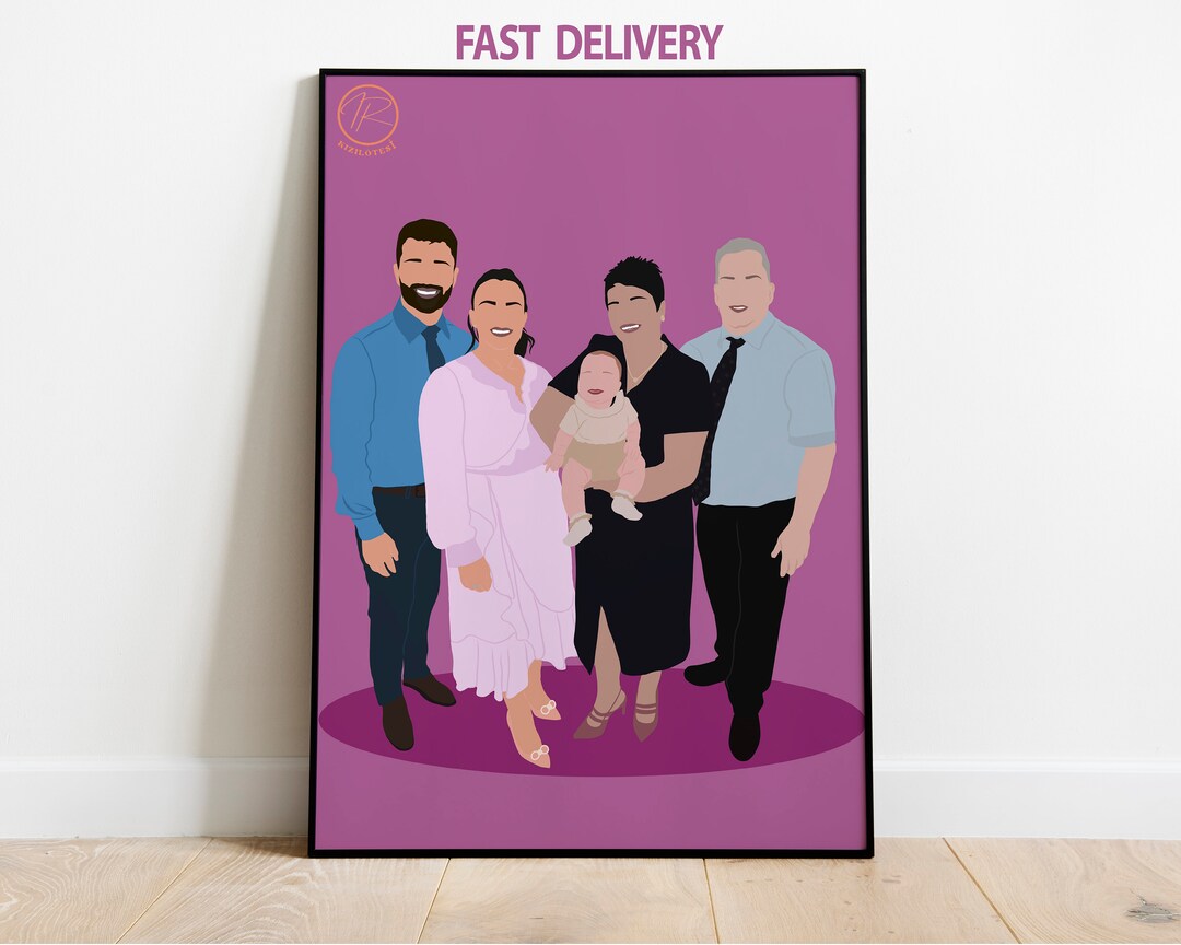 Abstract Baby Portrait, Faceless Child Painting From Photo, Custom ...