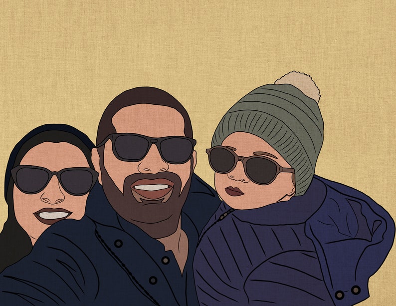 Custom Cartoon Portrait, Caricature Drawing From Photo, Vector Portrait ...