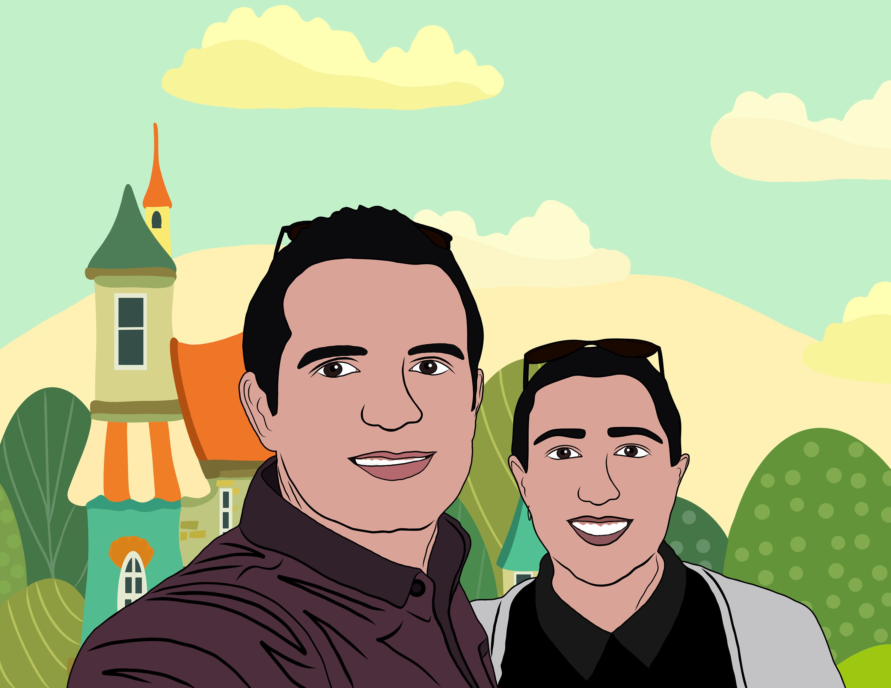 Custom Cartoon Portrait, Caricature Drawing From Photo, Vector Portrait ...