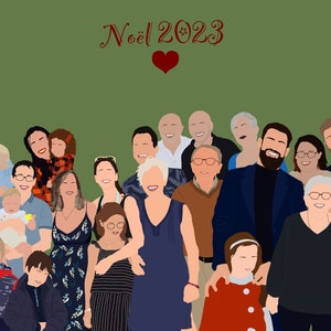 Custom Large Family Portrait, Faceless Family Painting From Photo ...
