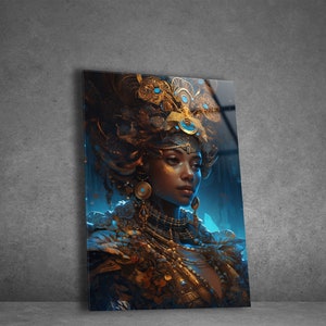 Tempered Glass Wall Art | Abstract Goddess Wall Art | Panoramic Wall ...