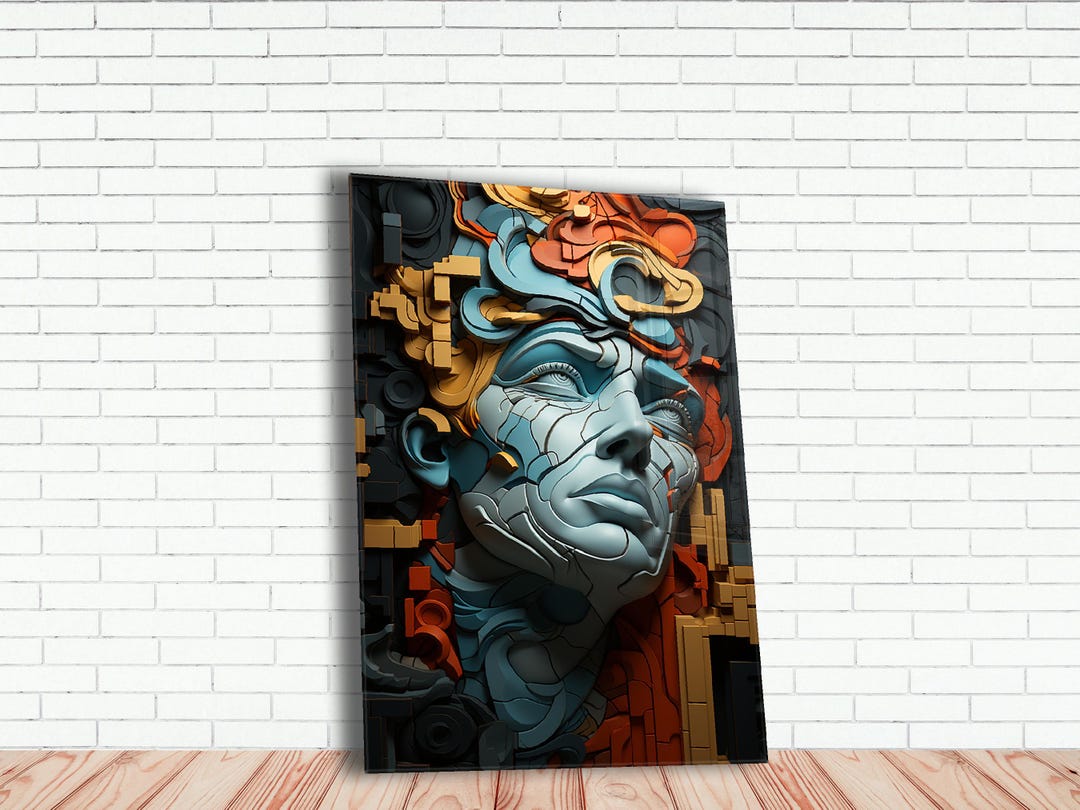 Abstract David Portrait Wall Art | Modern Abstract Wall Decor | Wall ...
