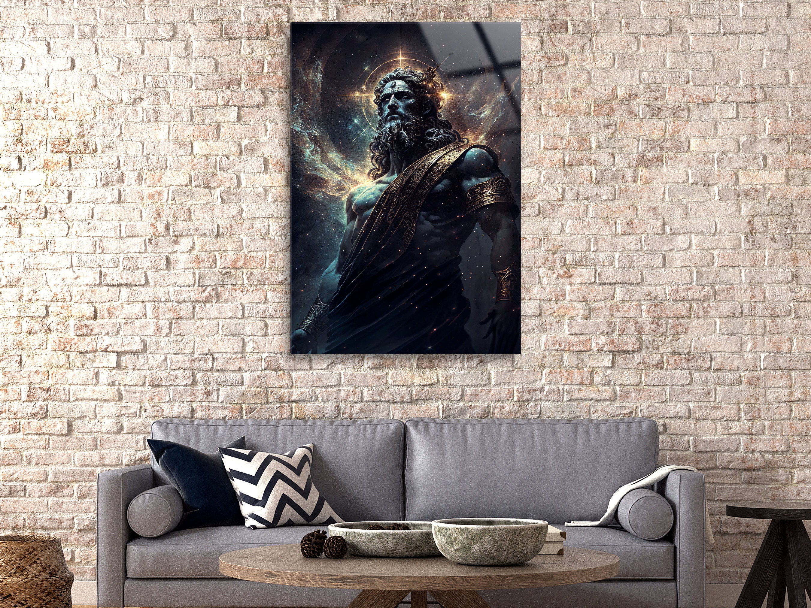 Tempered Glass Wall Art Greek God Wall Art Panoramic Wall - Etsy Australia