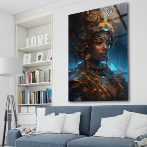 Tempered Glass Wall Art | Abstract Goddess Wall Art | Panoramic Wall ...