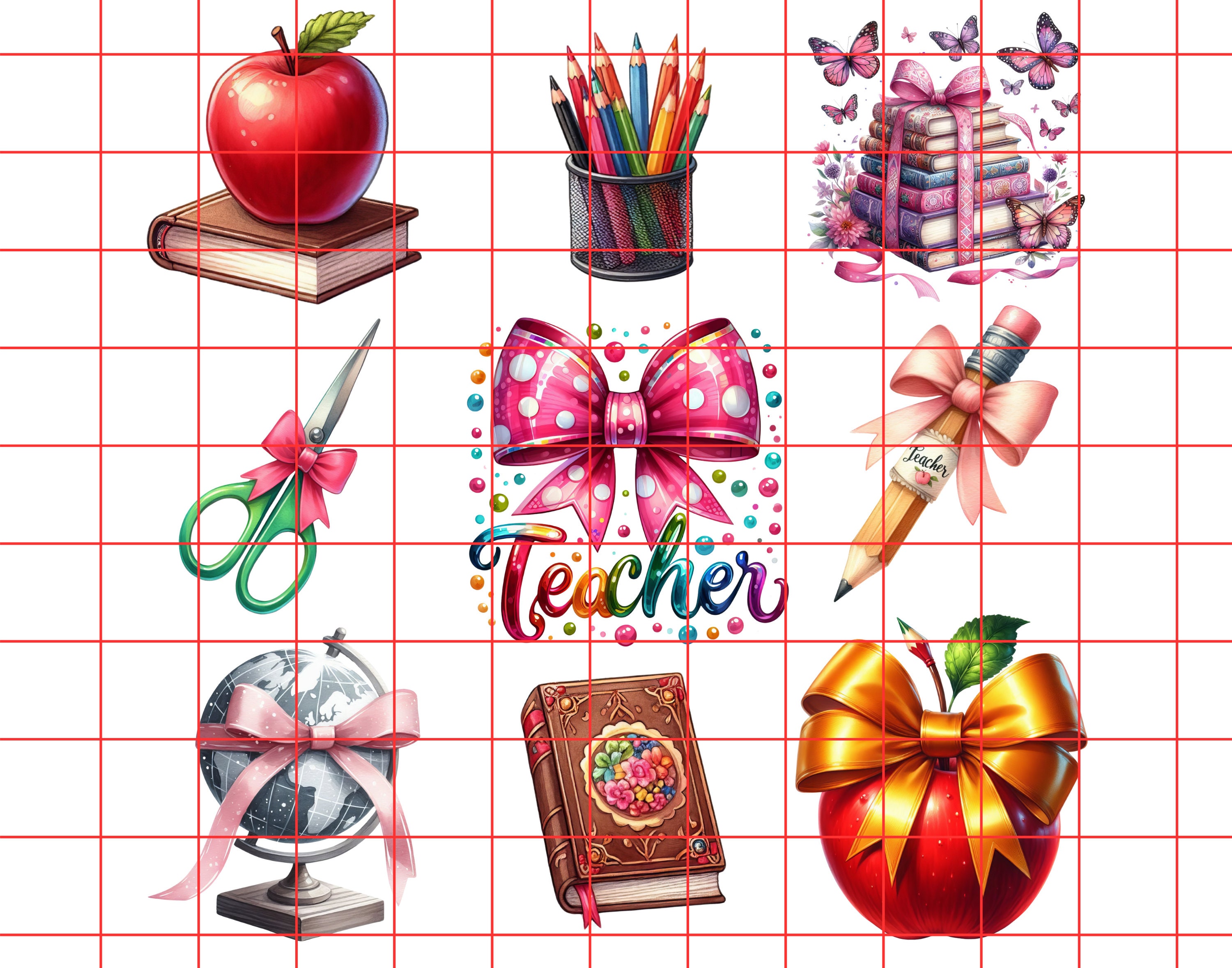 Teacher Design, Back to School PNG, Grade School Teacher Design - Etsy