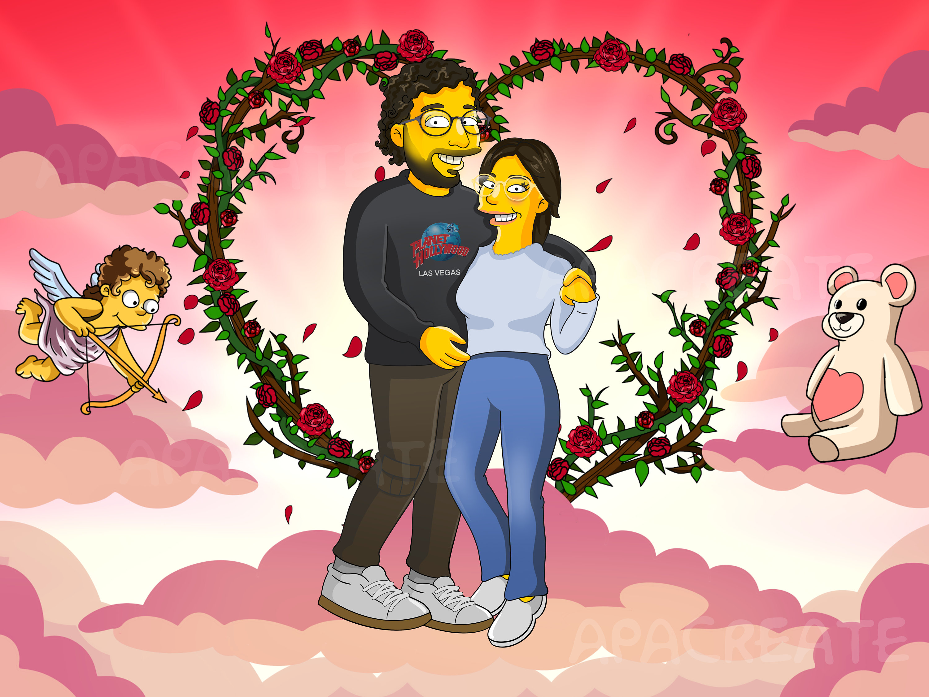 Custom Yellow Simpsons Personalized Caricature. Cartoon Style. - Etsy