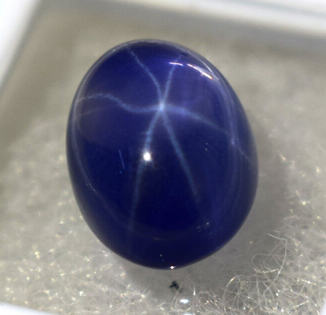 Natural Blue Star Sapphire 11.20 Ct Beautiful Certified Cabochon ...