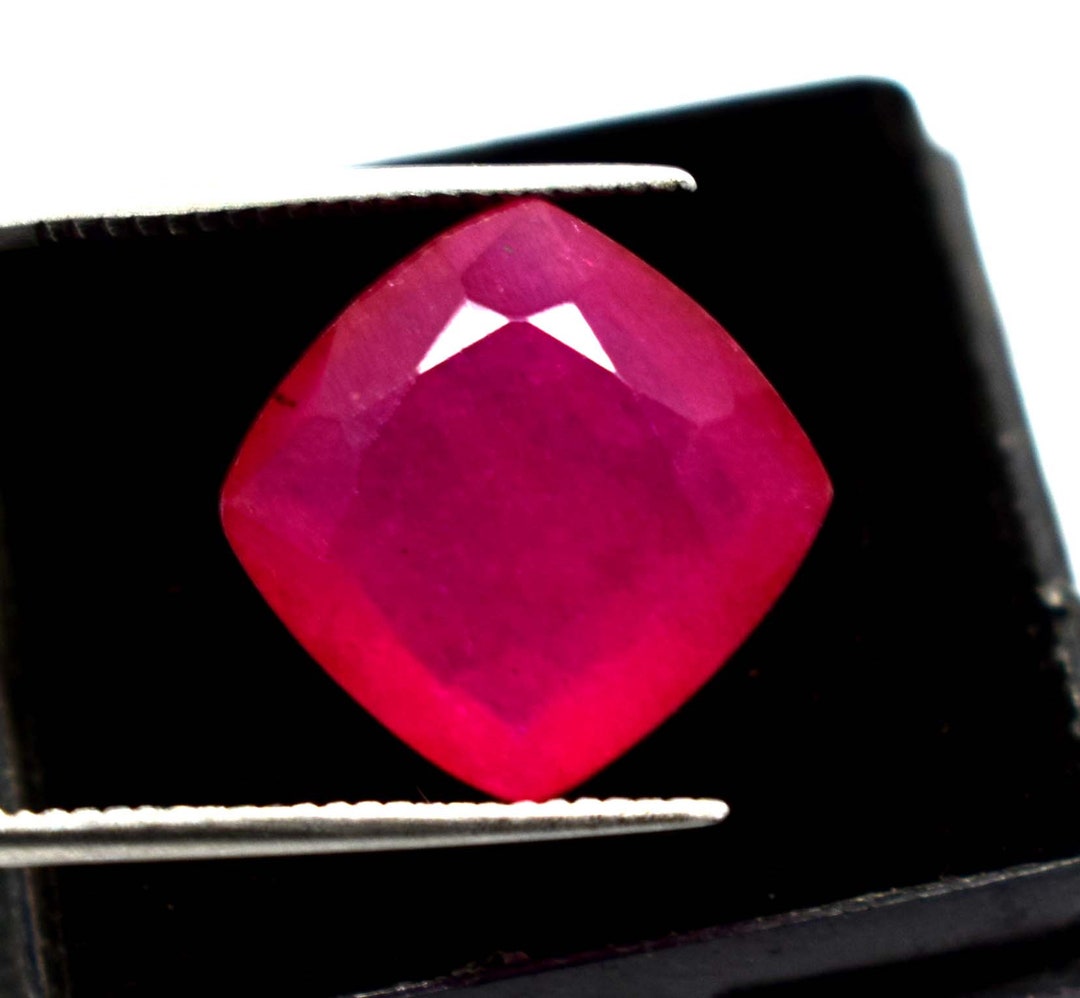 8.50 Ct Natural Red Beryl With Dimension 12 X 12 X 7 MM, Cushion Shape ...