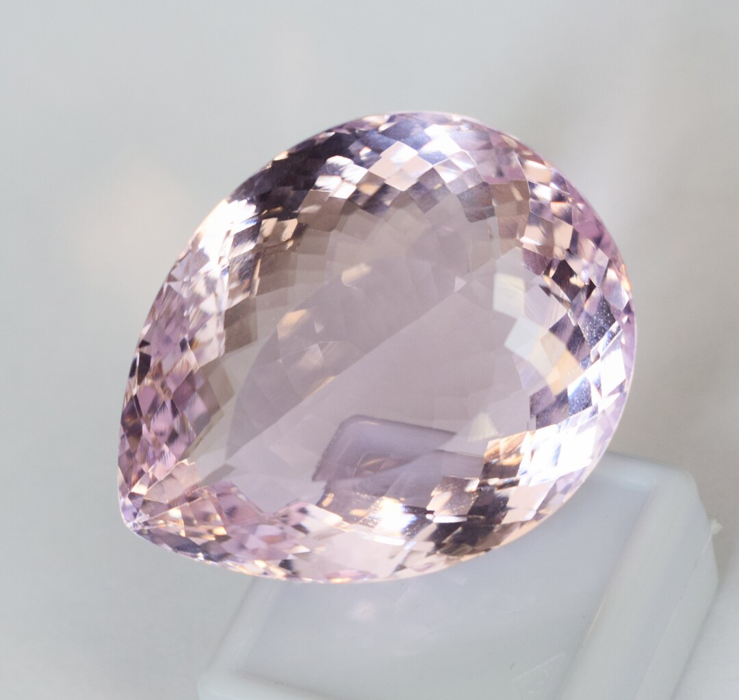 Natural 177 Ct Huge Size Rose Quartz Pear Faceted Cut Gemstone Rose ...