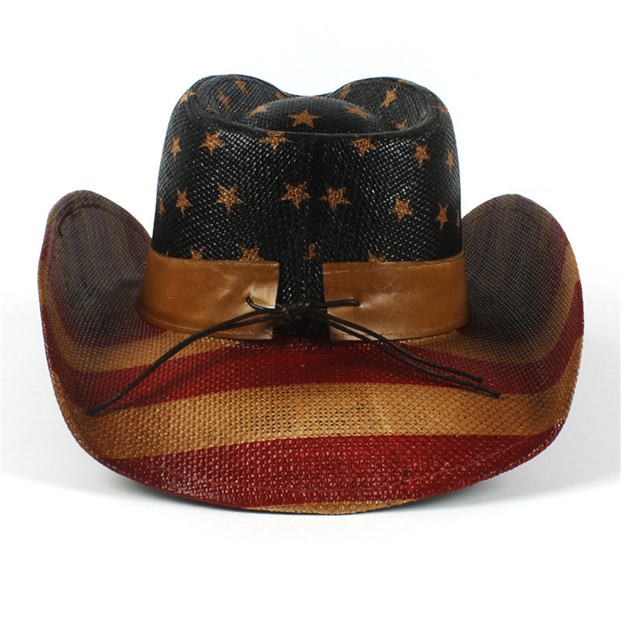 Retro USA Cowboy Hat Vintage American Flag Hat Western Cowboy Style ...