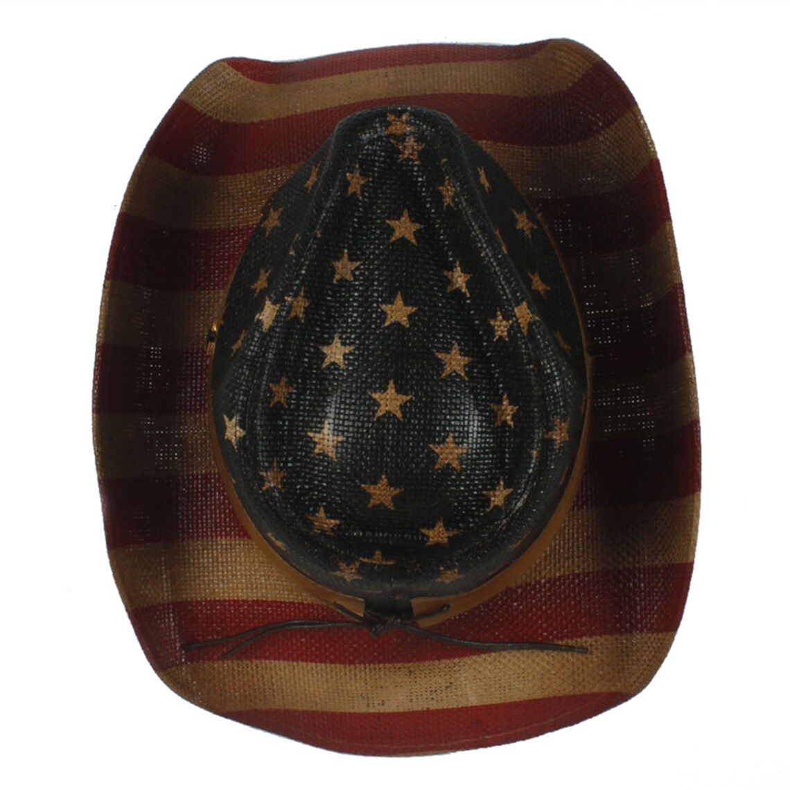Retro USA Cowboy Hat Vintage American Flag Hat Western Cowboy Style ...