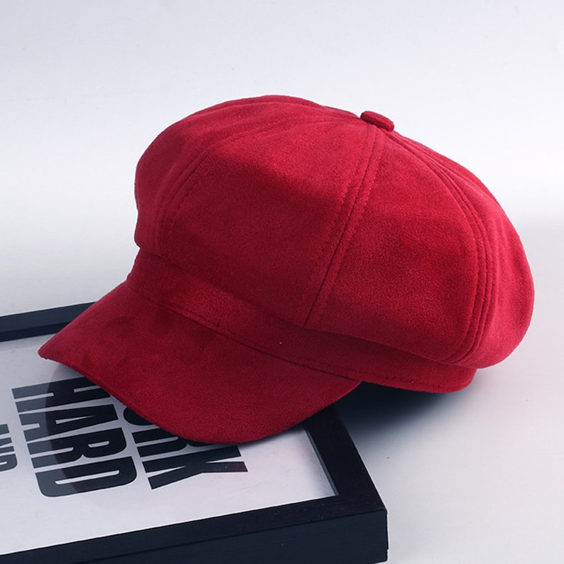 3 Colors Newsboy Cap Octagonal Berets Red Hats Inspired by - Etsy