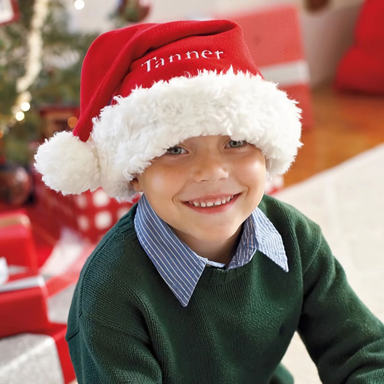 Personalized Santa Claus Hat Custom Name Embroidery or Heat Transfer ...