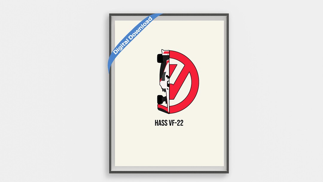 Haas VF-22 Badge X F1 Car Digital Download Poster - Etsy