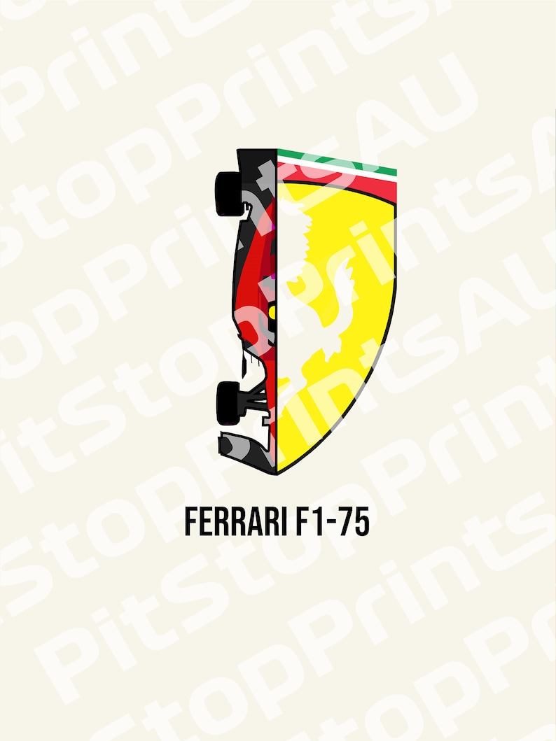 Ferrari F1-75 Badge X F1 Car Digital Download Poster - Etsy Australia