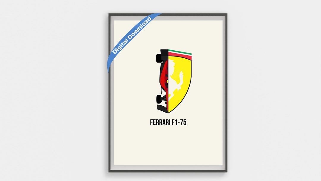 Ferrari F1-75 Badge X F1 Car Digital Download Poster - Etsy Australia