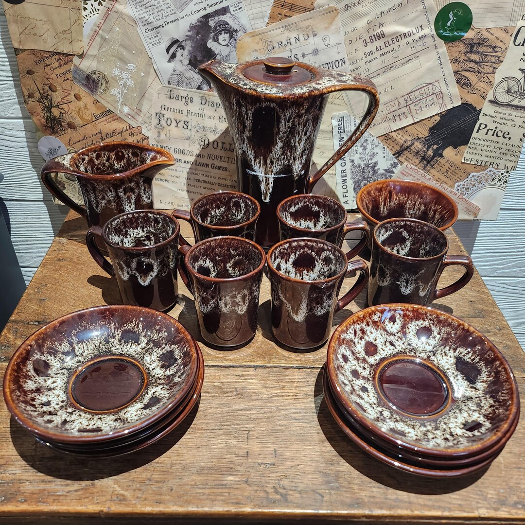 Kernewek Pottery Cornwall 15 Piece Coffee Set (c.1970s) - Etsy UK