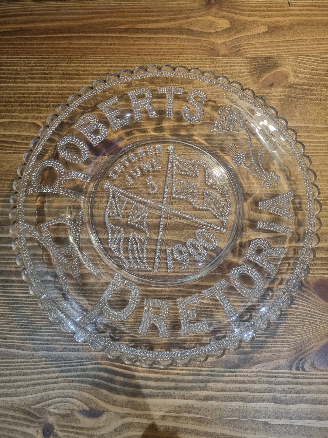 Boer War Commemorative Glass Plate - General Roberts Entering Pretoria ...