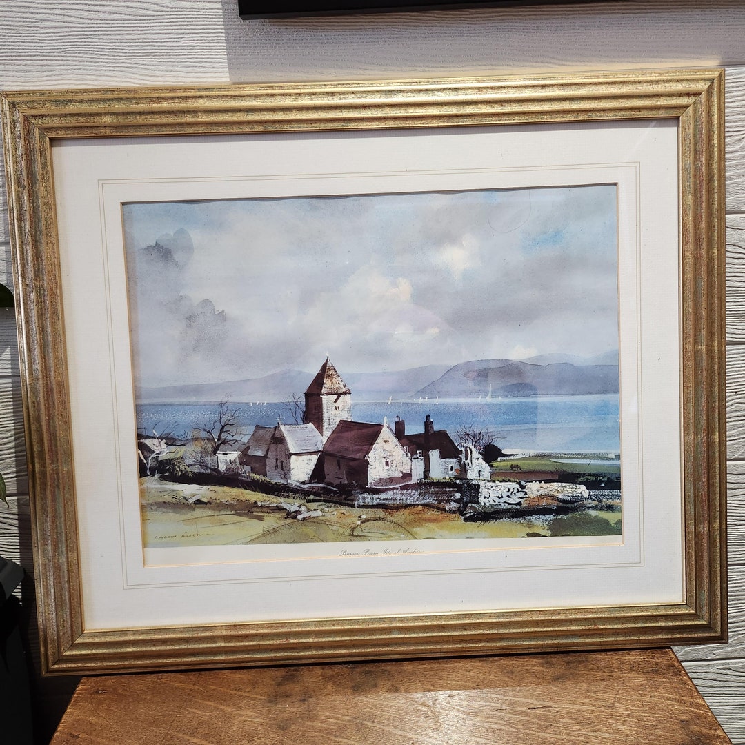 Rowland Hilder Framed Print 'penmon Priory Isle of Anglesey' - Etsy UK