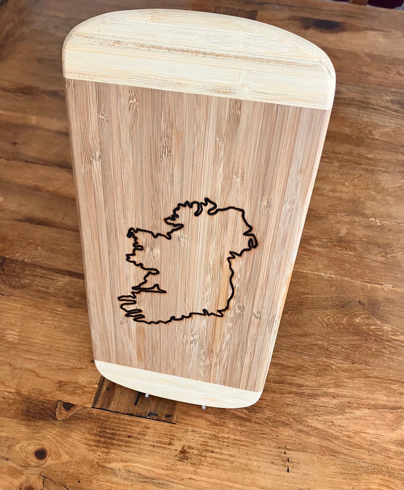 Chopping Board Bamboo Map of Ireland Laser Etched Irish Gift Kitchen ...