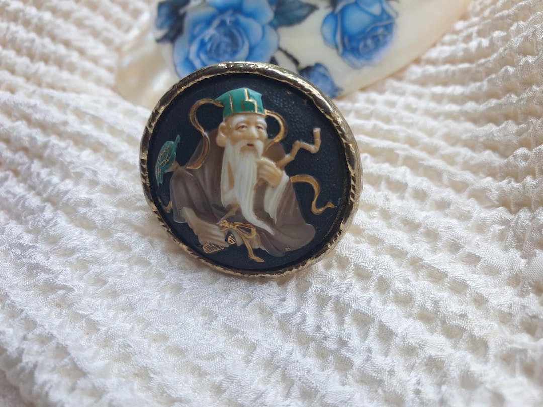 Toshikane Cufflinks,jurojin,japanese Seven Immortal Gods - Etsy