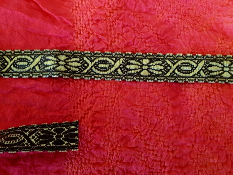 Art Deco, Art Nouveau Gold Brocade French Ribbon, Trim, Antique Vintage ...