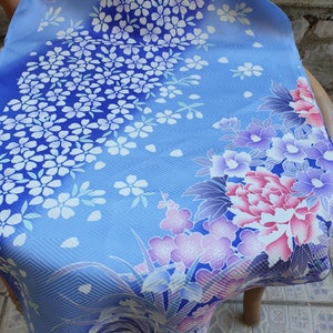 Vintage Kimono Silk, Furisode Kimono Silk Fabric, Vintage Silk Fabric ...