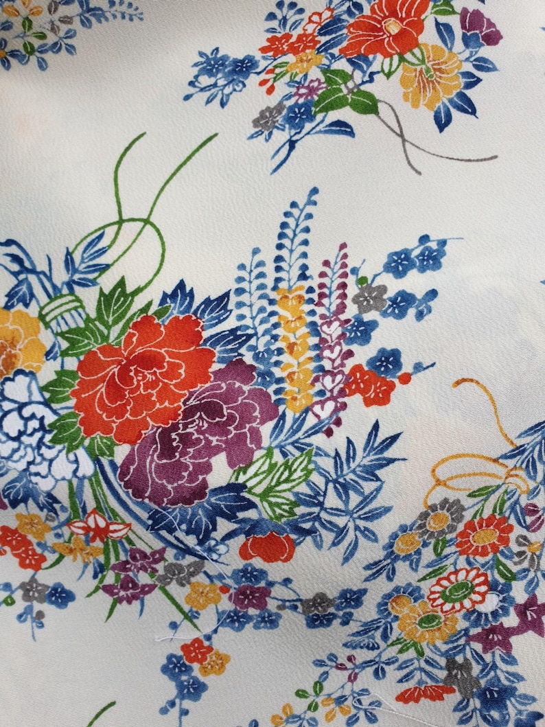 Japanese Silk Fabric, Kimono Fabric, Upcycling, Sewing - Etsy