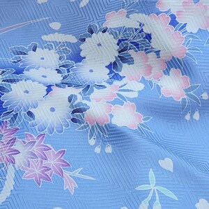 Vintage Kimono Silk, Furisode Kimono Silk Fabric, Vintage Silk Fabric ...