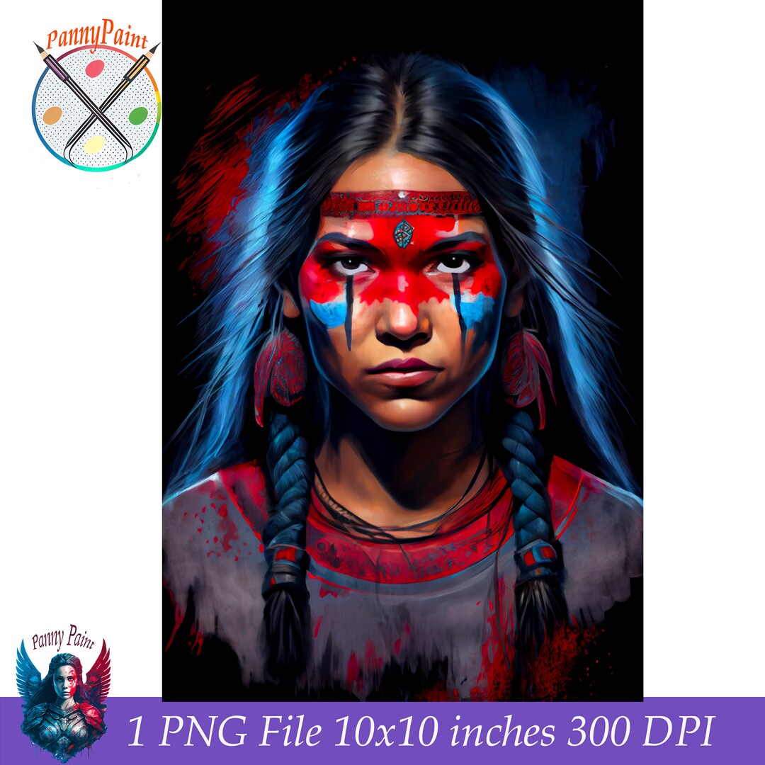 1 Png Indian Girl Portrait Watercolor Illustration Fabric Etsy