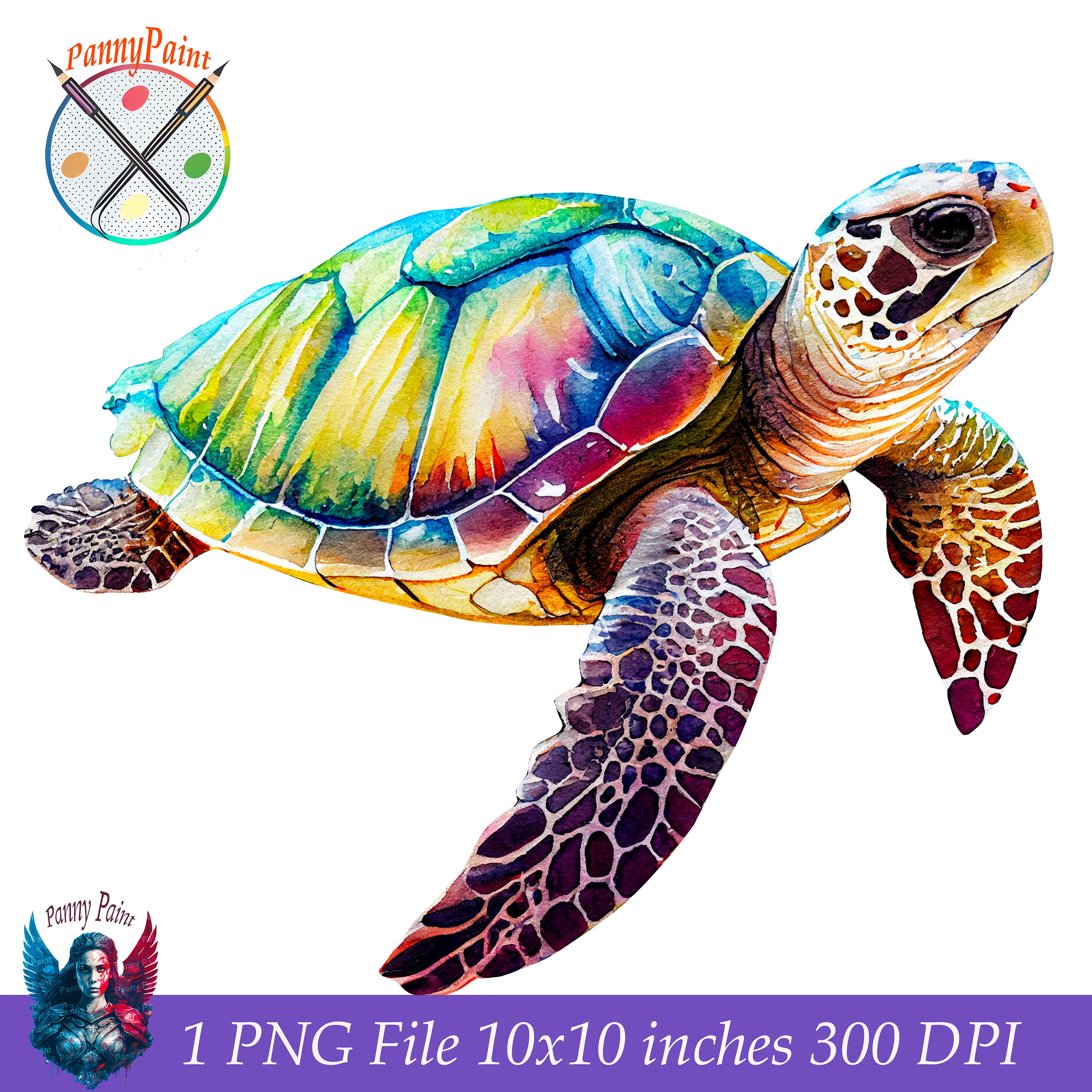 Watercolor Sea Turtle