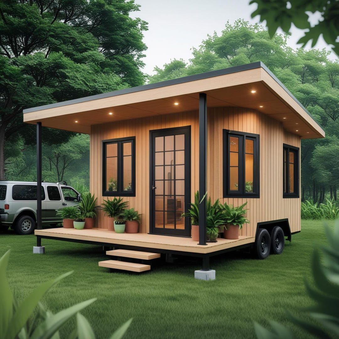 Cabin House Plans With Loft 21'x29' House Plan Set, Custom Tiny House ...