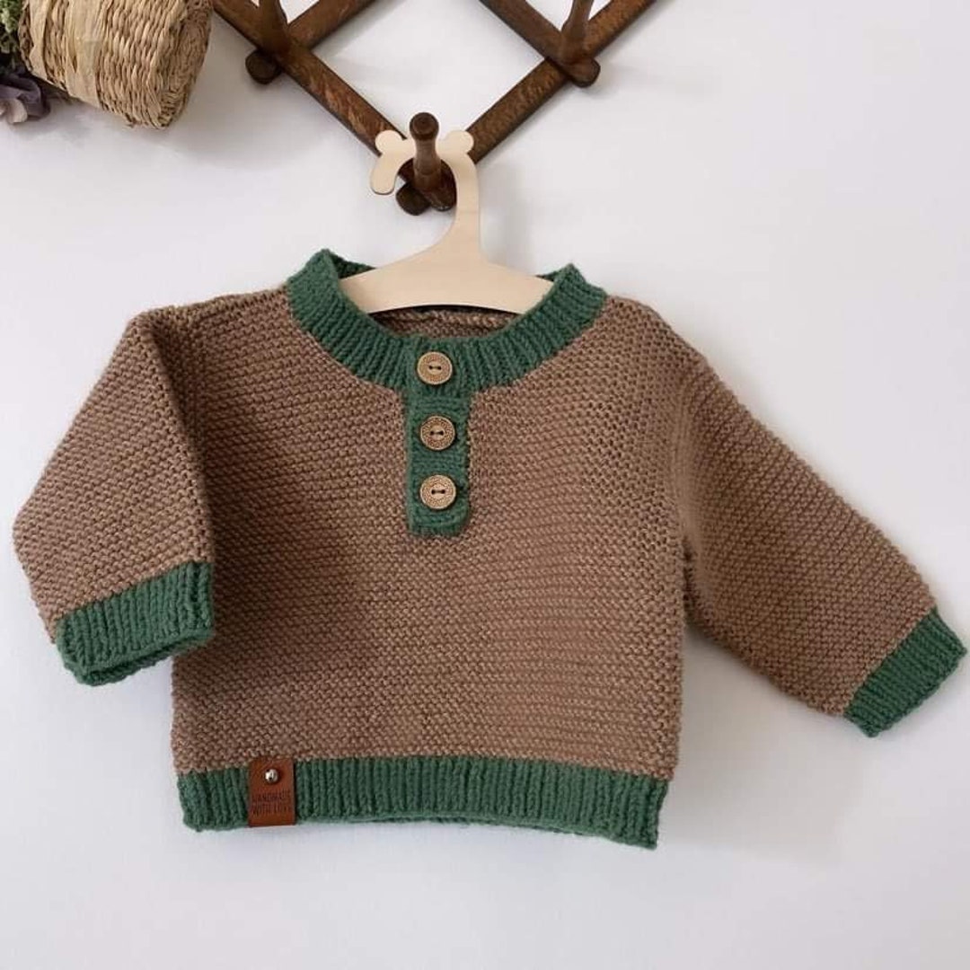 Hand Knitted Sweater Hand Knit Baby Hand Knit Jumper Baby Gift Baby ...