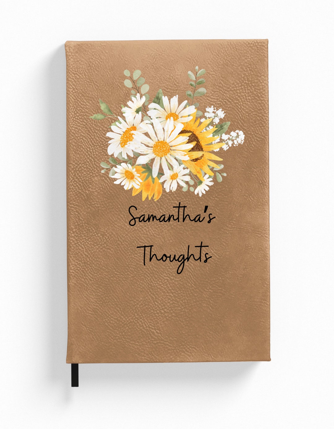 Custom Sunflower Blank Journal, Personalized Floral Journal, Sunflower ...
