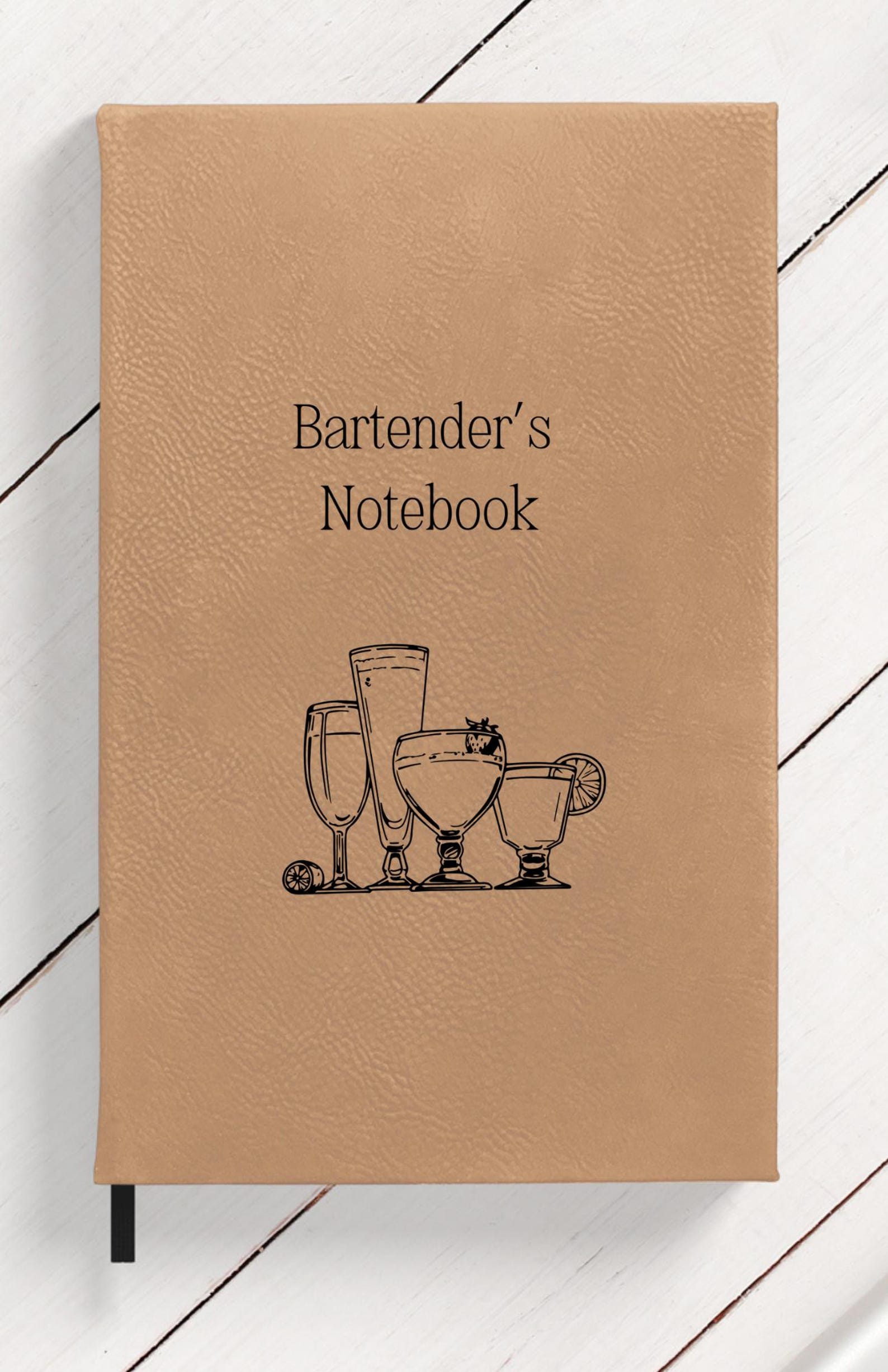 Bartender Notebook, Mixologist Blank Journal, Drink Recipes Blank ...