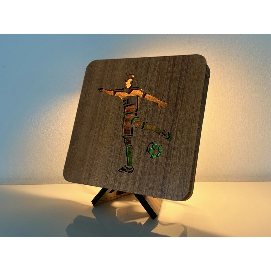 LED Table Lamp footballer 19 Cm X 19 Cm Table Lamp - Etsy