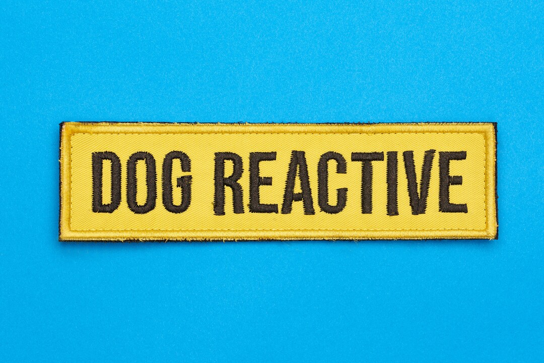 Reactive Dog Embroidered Patch Harness Patches for Dogs Warning Patch ...