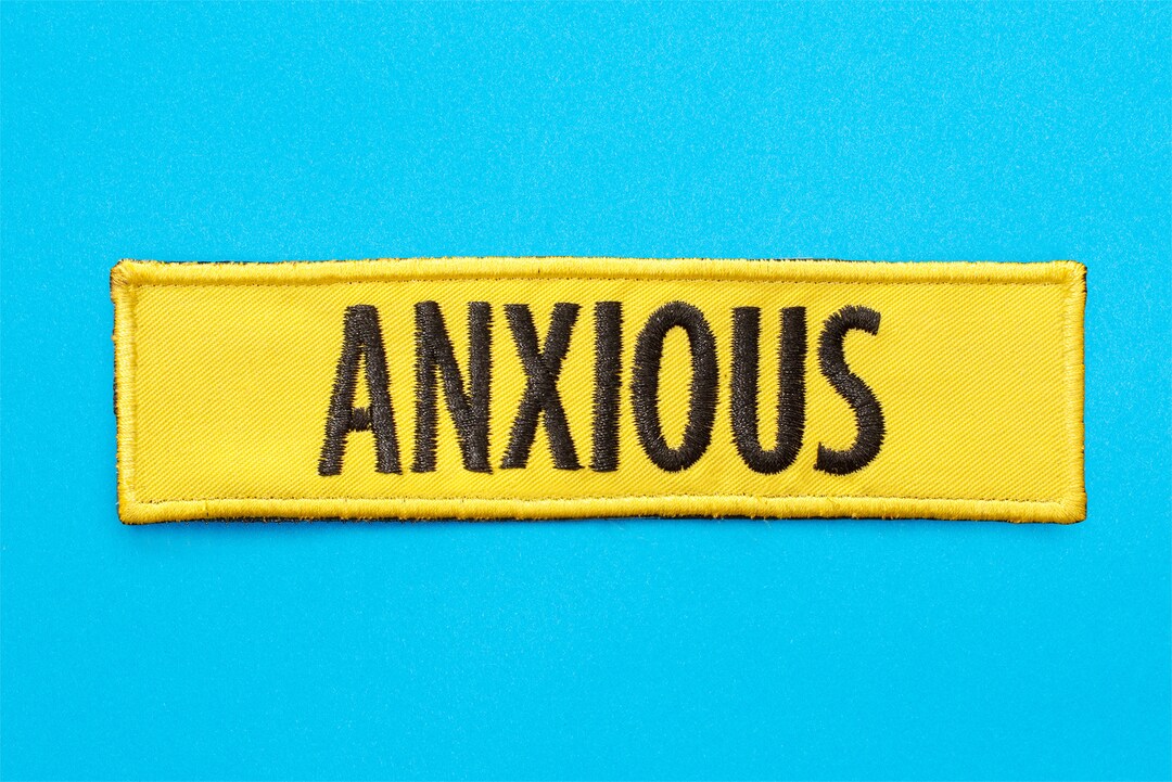 Anxious Dog Embroidered Patch Harness Patches for Dogs Warning Patch ...