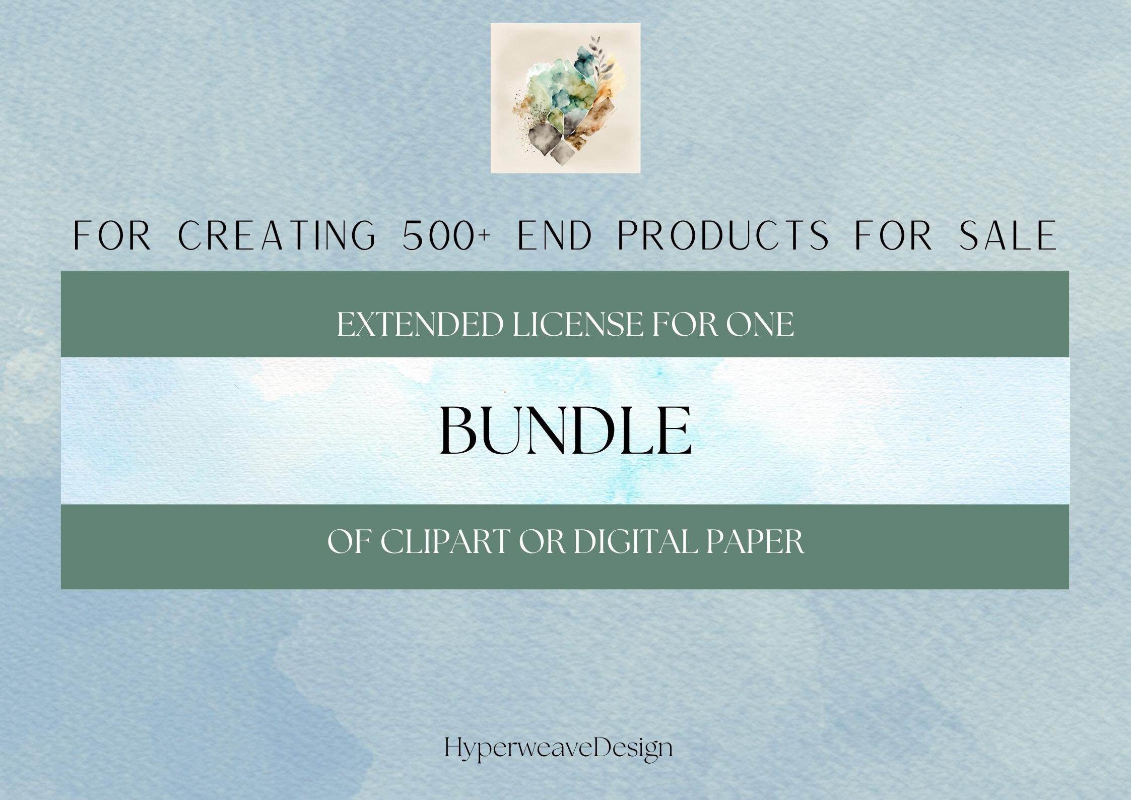 Extended License for one Clipart or Digital Paper - Etsy