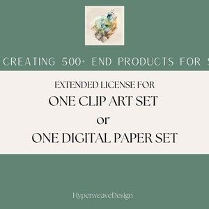 Extended License - for "one Clipart" Set - by Hyperweavedesign - Etsy
