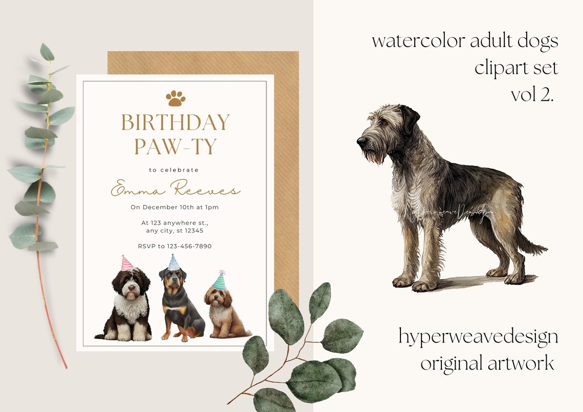 45 Dogs Clipart Set - Hand Drawn - Small Medium & Large Breeds ...